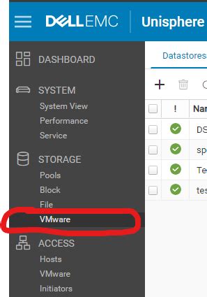 Dell UNITY How To Create A VMware Datastore User Correctable Dell India
