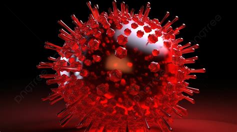 3d Rendering Of Crimson Pathogen Background Infection Bacteria Background Virus Background