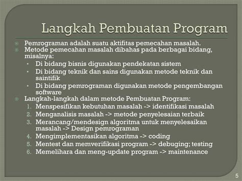 PPT KONSEP DASAR PEMROGRAMAN KOMPUTER DAN Algoritma PowerPoint Presentation ID 7062719