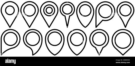 Set Of Map Pointer Location Symbols Web Location Point Icon Pointer Arrow Mark Vector