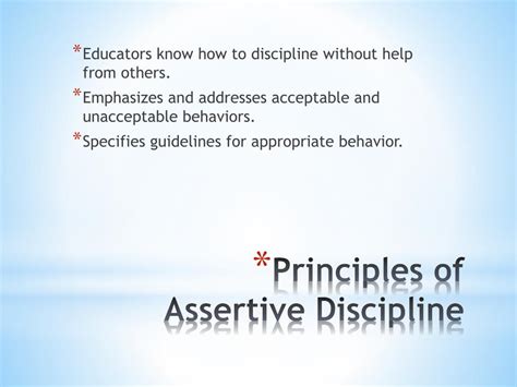 Ppt Assertive Discipline Powerpoint Presentation Free Download Id2821018