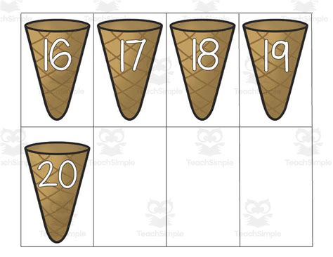 Counting Boxes Ice Cream Counting Center By Teach Simple