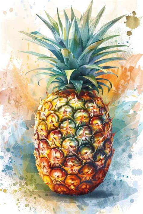 70 Watercolor Fruit Masterpieces A Feast For The Eyes Pineapple