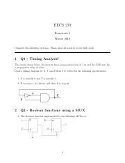 Eecs Hw Pdf EECS Homework Winter Complete The Following Exercises Please Show