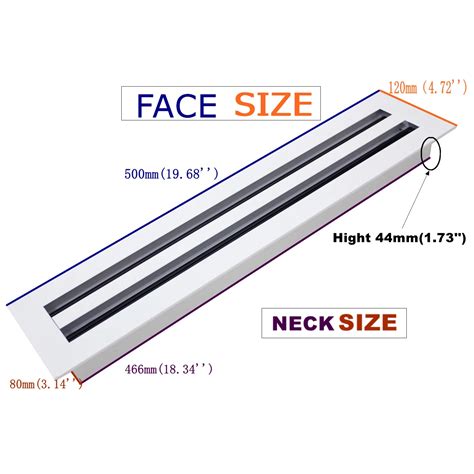 Modern Linear Slot Diffuser Customized Size For Bathroom Exterior