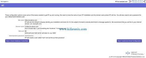 Install Request Tracker RT With MariaDB On CentOS Kifarunix