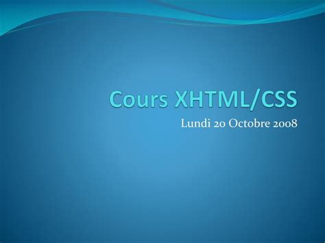 Ppt Cours Xhtmlcss Powerpoint Presentation Free Download Id7053408