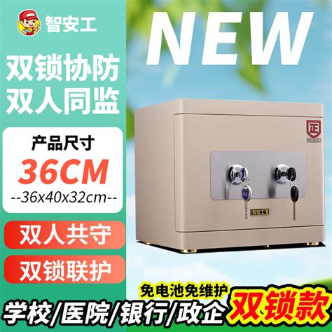智安工双锁保险柜双人双锁协同管理全钢钥匙保险箱家用办公保管柜电脑保险箱老人小孩酒店柜 36cm高双人双锁【图片 价格 品牌 报价】 京东