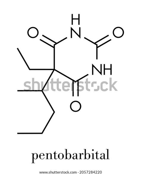 Pentobarbital Pentobarbitone Barbiturate Sedative Chemical Structure
