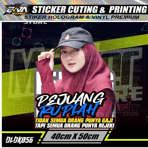 Jual Stiker Cewek Vector Cewek Hijab Sticker Decal Mobil Motor Sticker Custom Sticker Print