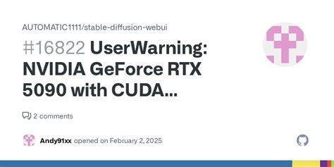 Userwarning Nvidia Geforce Rtx 5090 With Cuda Capability Sm120 Is Not Compatible With The