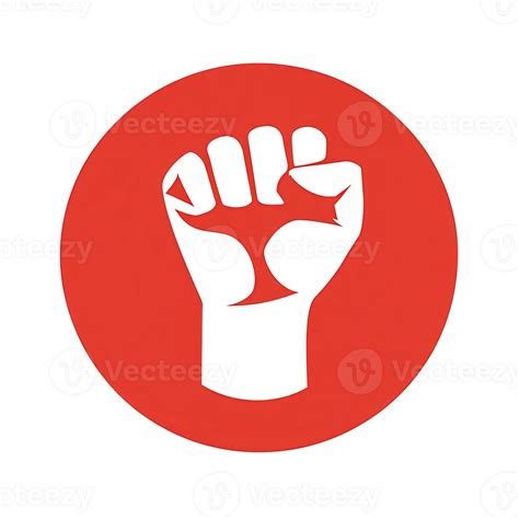 A Graphic Representation Of A Raised Fist Symbolizing Solidarity And