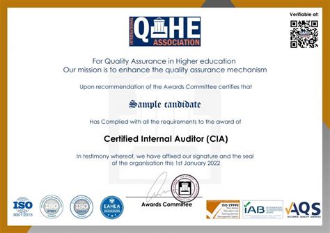 Cia Certification Internal Auditor Training Qahe