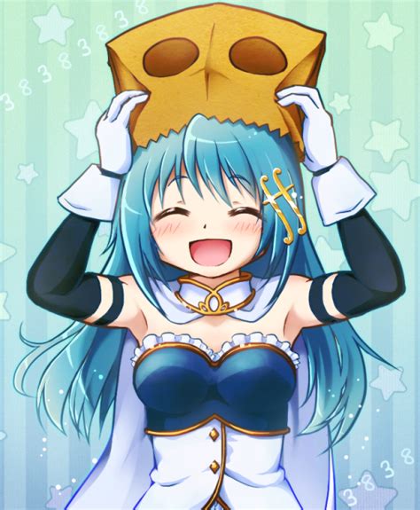 Safebooru Blue Hair Closed Eyes Dress Long Hair Miki Sayaka 2503371