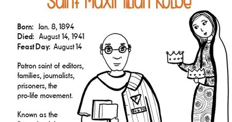 Paper Dali Free Saint Maximilian Kolbe Coloring Page [downloadable]