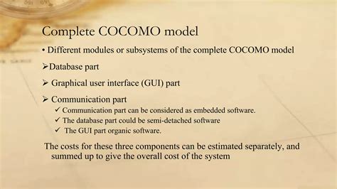 Cocomo Model Ppsx