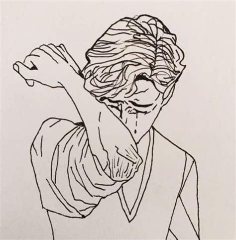 Man Crying Drawing