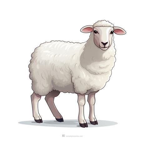 Sheep 2d Cartoon Vector Illustration On White Background H 30692551