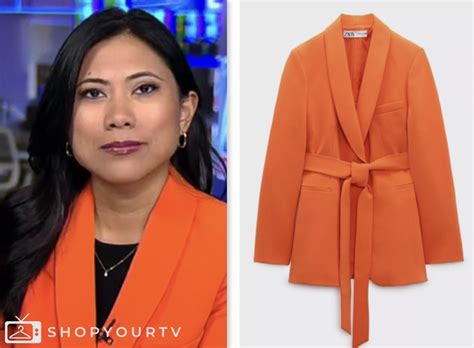 Fox And Friends October 2024 Madeleine Riveras Orange Shawl Collar