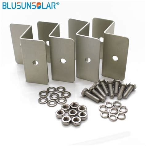 Z Style Solar Panel Mounting Brackets Corrosion Resistant Clip Sets Roof Solar Panel Bracket
