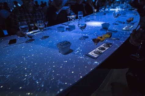 Starry Projection Mapping Table Theme Hotel Projection Mapping Floating Restaurant