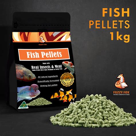 Fish Pellets 5mm Sinking 1kg Fuzzy Fox Naturally Smarter Pet Foods