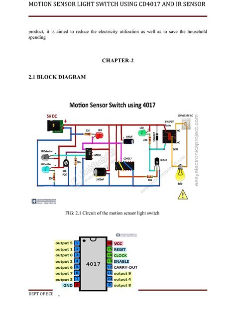 Motion Sensor Light Using Ir Proximity Sensor Cd4017 48 Off