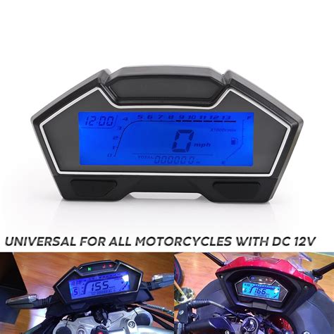 Digital LCD Odometer Speedometer Tachometer Fuel L Grandado