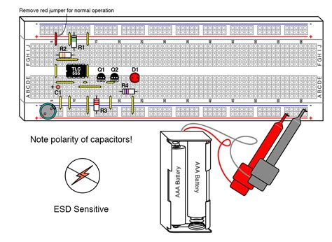 555 Lab Advanced Red Led Flasher 555 Timer Circuit Projects Electronics Textbook