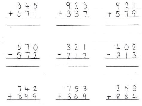 Column Addition And Subtraction Teaching Resources