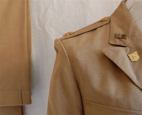 Wwii Us Army Officers Tan Uniform 8th Army Corps Elliott Military