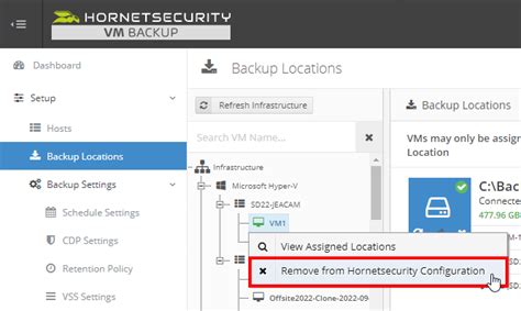 How To Remove A Vm From Configuration Hornetsecurity Knowledgebase