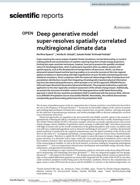Pdf Deep Generative Model Super Resolves Spatially Correlated Multiregional Climate Data