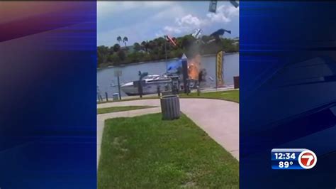 Boat Bursts Into Flames In Daytona Beach Wsvn 7news Miami News