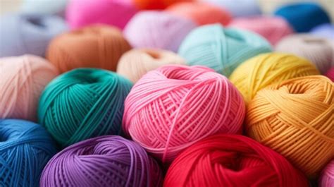 Premium Ai Image Balls Of Knitting Thread