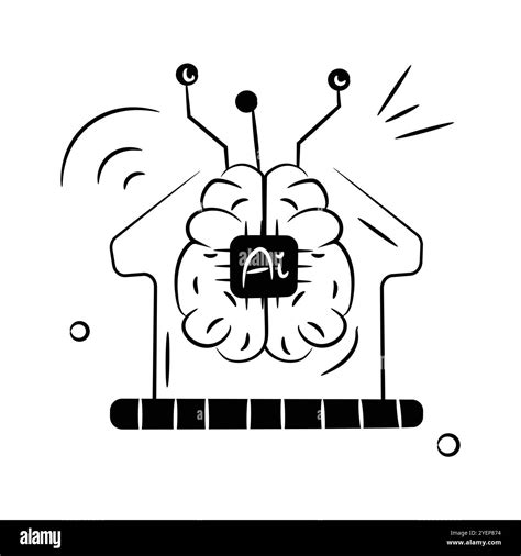 A Brain With Nodes And A Processing Unit Symbolizing Neural Processing Through Artificial