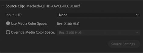 Color Manager In Premiere Pro