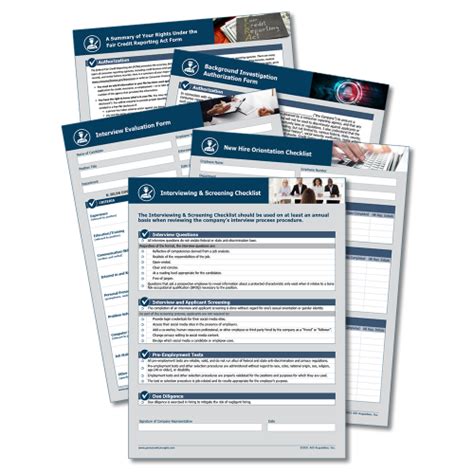 Digital Hiring Forms And Checklists Bundle