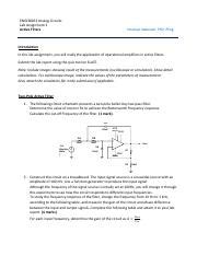 ENGI Analog Circuits Lab Assignment Active Filters Study Course Hero