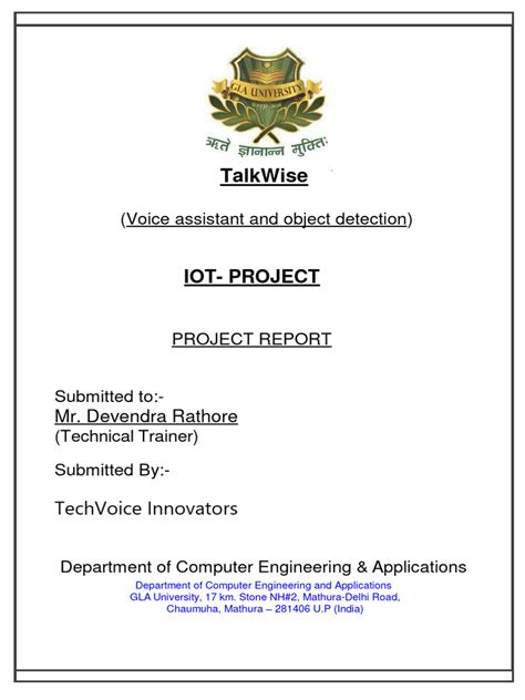 Iot Report File 1 Pdf Computer Vision Speech Recognition