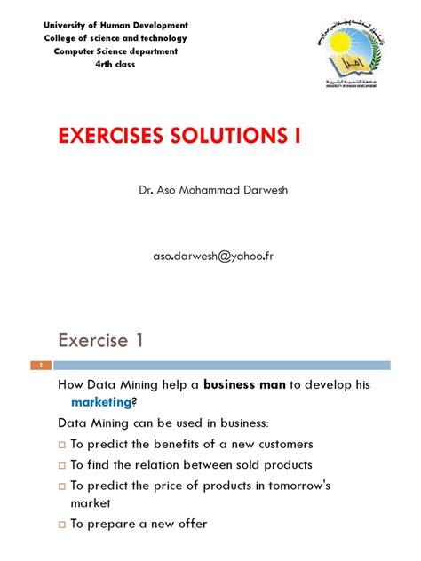 A Exercises Solutions Pdf Data Mining Prediction