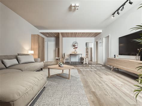 北欧偏日式空间效果图表现 空间 室内设计 蟹老板丶 原创作品 站酷 Zcool