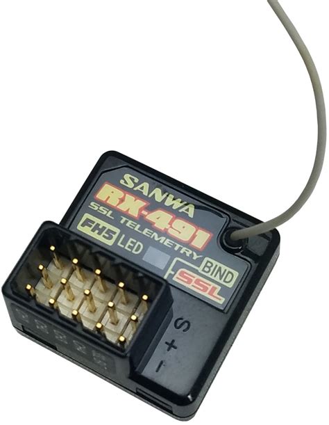 Sanwa Airtronics RX 491 2 4GHz 4Ch FHSS5 SSL Telemetry Receiver For M17 SNW107A41352A