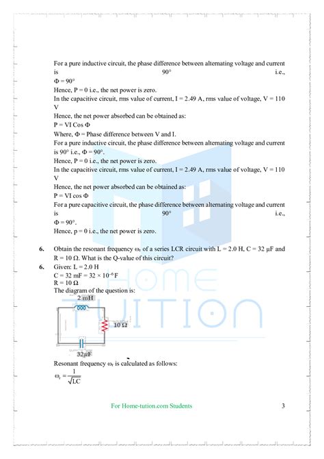 Ncert Solutions For Class 12 Physics Chapter 7 Alternating Current