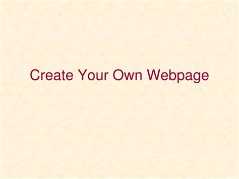 ppt create your own webpage powerpoint presentation free download