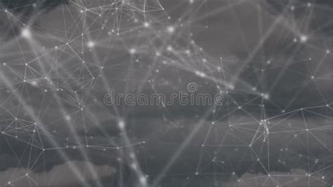 Animation Of Network Of Connections Over Clouds Stock Footage Video Of Computer Generated