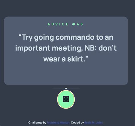 Github Breiajohnadvice Generator App