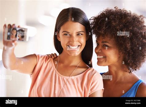 All Smiles When Friends Hang Out Two Girlfriends Hanging Out Together