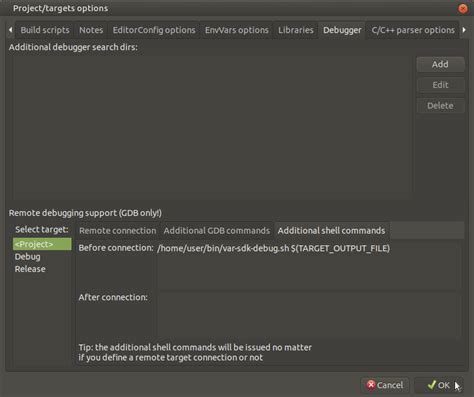 File CodeBlocks DebugAdditionalCommands Variscite Wiki