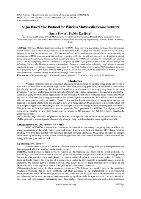 pdf a qos based mac protocol for wireless multimedia sensor network